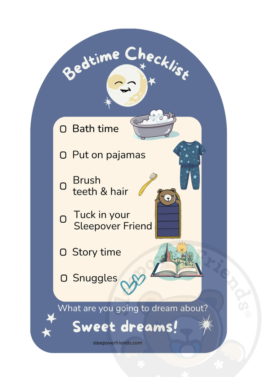 Bedtime CHECKLISTS – Sleepover Friends