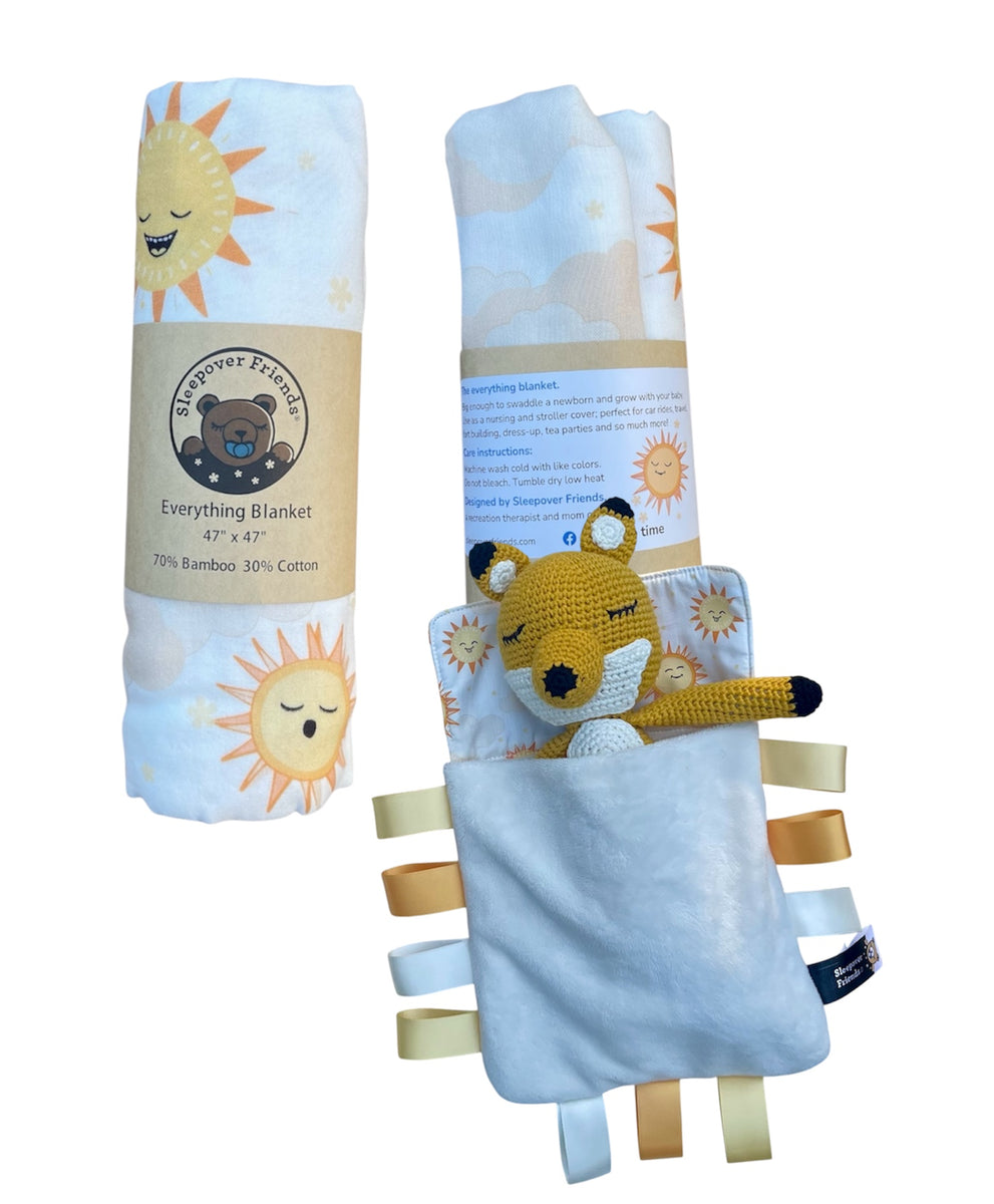 Nap time everything blanket with Fox in matching sleeping bag ...